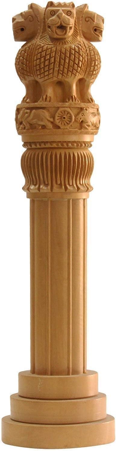 Amazon.com: Large Wooden Ashoka Stambh, Ashoka Pillar Indian National ...