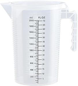 Amazon.com: Measuring Cup with Scale Liquid Container Clear Measuring Jug with Handle Tea Shop ...