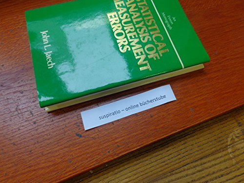 Buy Statistical Analysis of Measurement Errors (Exxon Monographs Series ...