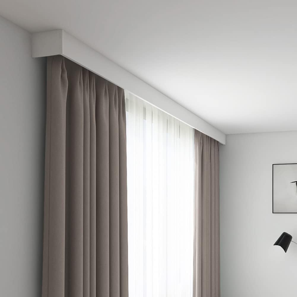 Amazon.com: ZSHINE Four-in-One Curtain Pelmet with Double Rails ...