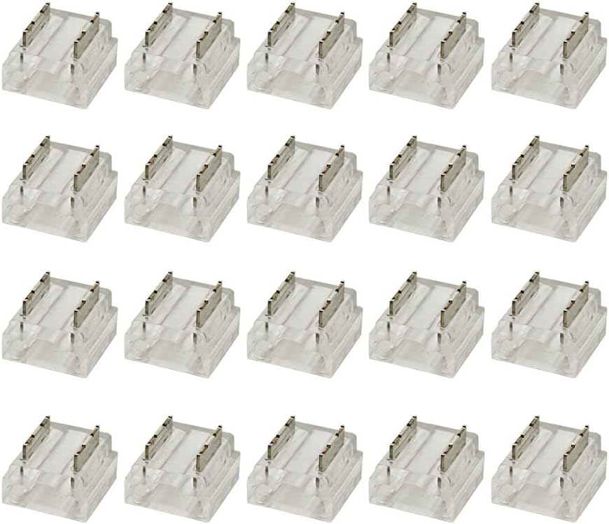 Masterwon 3528 2 Pin 8mm LED Strip Connectors - DIY Strip to Wire Quick ...