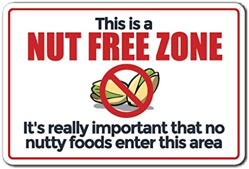 Amazon.com: THIS IS A NUT FREE ZONE Sign allergy nuts food area warning ...
