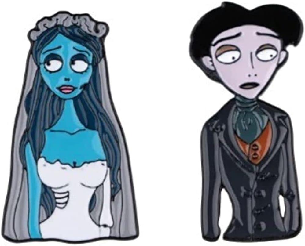 Amazon.com: The Corpse Bride Victor Emily Characters Metal Enamel 1 ...
