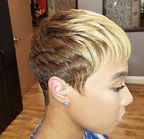 Amazon.com : BeiSD Short Pixie Cut Hair Natural Synthetic Wigs For ...