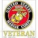 Amazon.com - USMC Veteran Logo Clear Vinyl Decal, 1 Pack