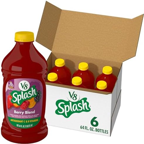 Amazon.com: V8 Splash Berry Blend Flavored Juice Beverage, 64 fl oz ...