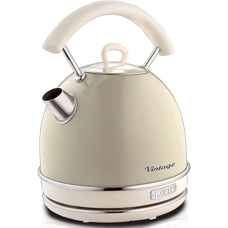 Swan Retro 1.8 Litre Dome Kettle, Cream, Fast Boil, 3KW, 360 Degree ...