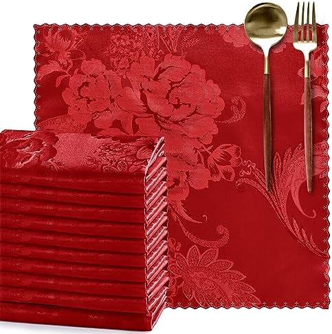 Amazon.com: Sliner 200 Pcs Satin Napkins 12 x 12 Inch Cloth Napkins ...