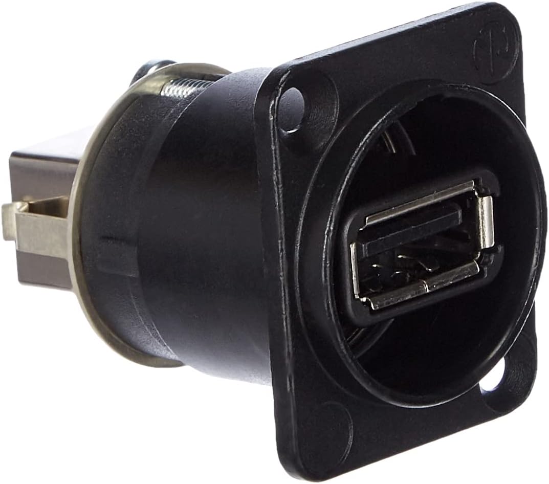 Neutrik NAUSB-W-B Reversibler USB-Adapter (Typ A und B), schwarzes D ...