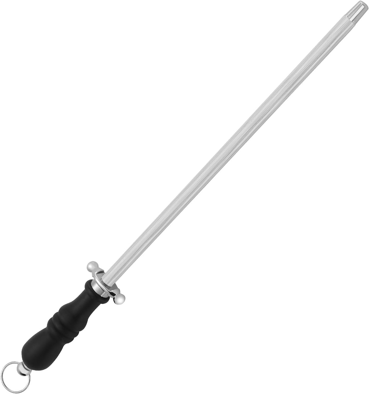BEWOS 12-inch Professional Carbon Steel Honing Rod - Kitchen Knife ...