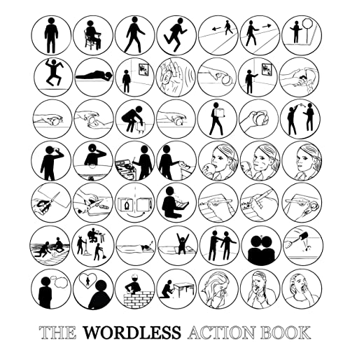 The Wordless Action Book: 49 Black and White Illustrations for ...