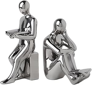 Amazon.com: GNbow Creative Cartoon Character Bookend, Ceramic Book Ends ...
