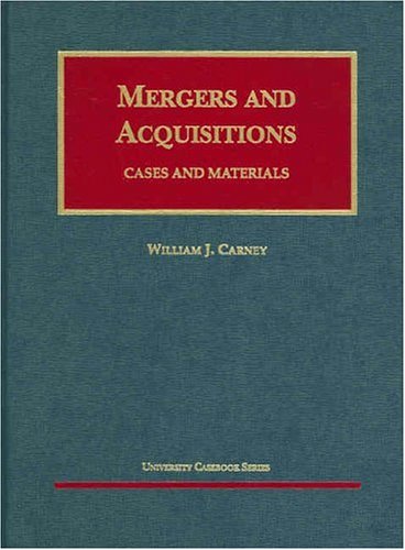 Amazon.com: Carney's Mergers and Acquisitions: Cases and Materials ...
