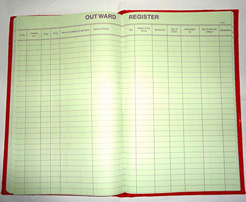 ATISHAY Outward Register, 34Cm 20Cm- 70 GSM Ledger Paper (Outward- 100 ...