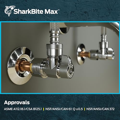 Snapklik.com : Max 1/2 X 1/2 Inch MIP Angle Stop Valve, Quarter Turn ...