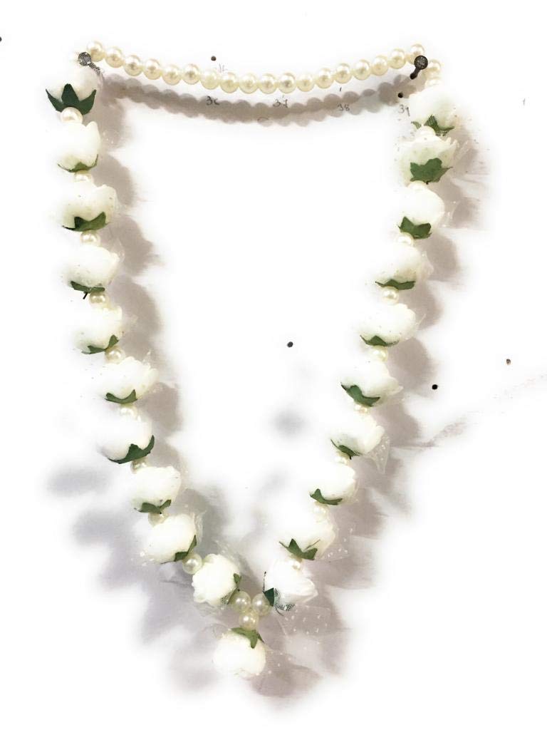 Buy Aradhya Creation Artificial White Rose Foam Flower Ganpati Ganesh ...