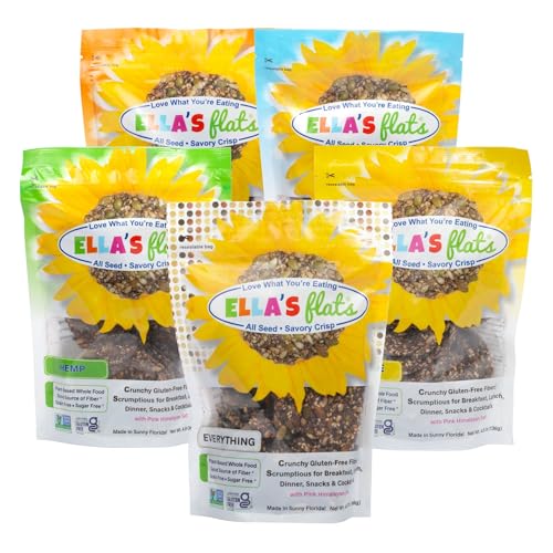 Snapklik.com : ELLAS FLATS Variety All Seed Savory Crisps All Natural ...