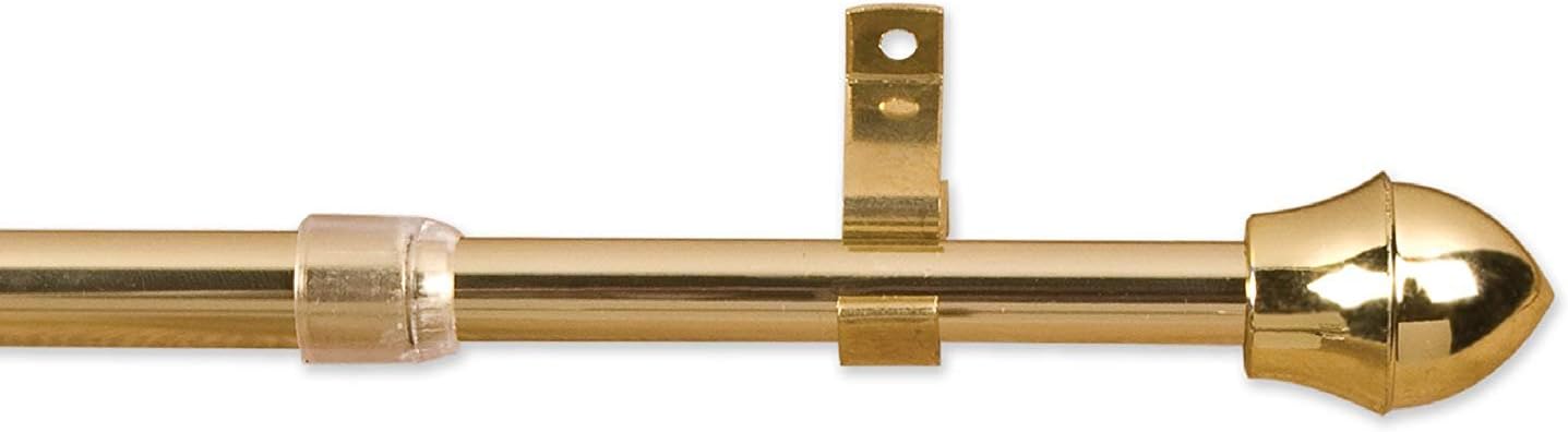 Maple Textiles Extendable Cafe Rods Brass 33" - 53" (85cm - 135cm ...