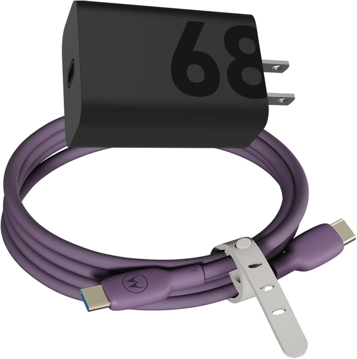 Amazon.com: Motorola TurboPower 68W Charger + Purple 6.6ft (2m ...