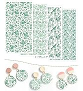 Amazon.com: Puocaon Floral Clay Transfer Paper - 20 Pcs for Polymer ...