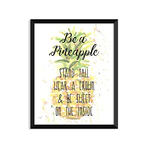 Amazon.com: Be A Pineapple Watercolor - Unframed art print poster or ...