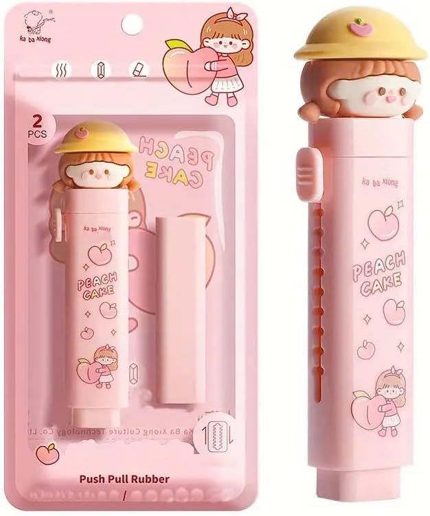 RUJVE Cute Cartoon Erasers - Retractable Erasers for Strudents & Adults ...