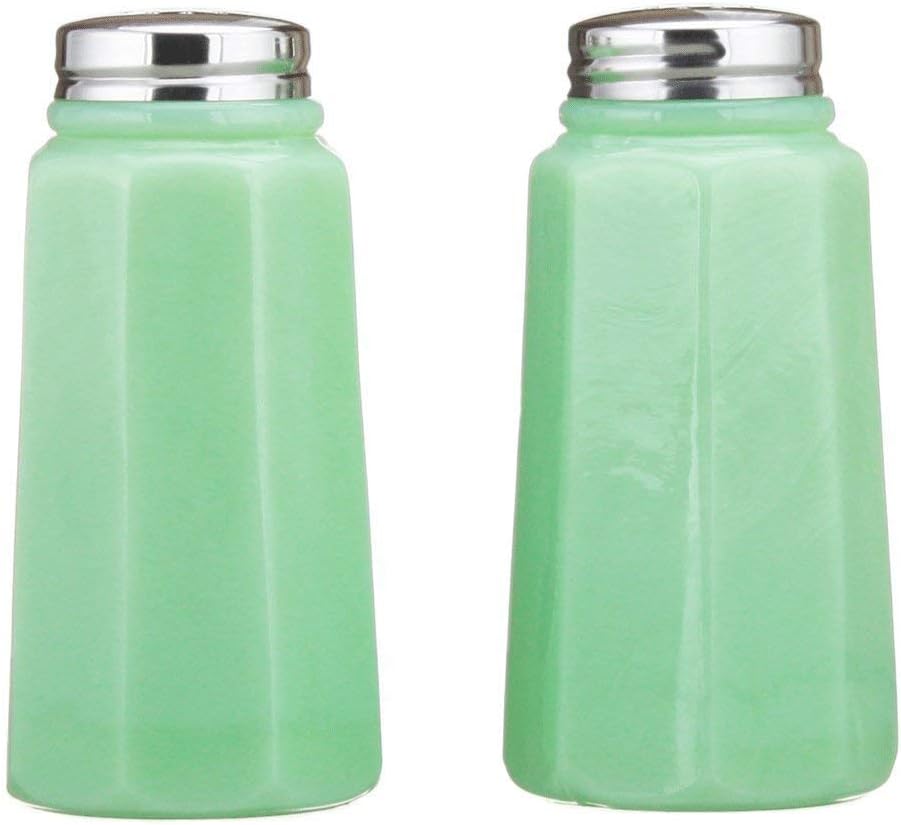 Amazon.com: Jade Jadeite Green 2 Pc Salt Pepper Shaker SET Depression ...
