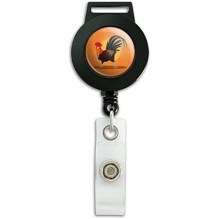 Amazon.com : Rooster of Awesomeness Chicken Lanyard Retractable Reel ...
