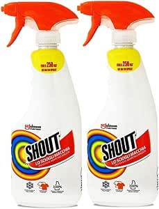 Shout Stain Remover Spray, 2 x 500ml - Triple Acting Laundry Stain ...