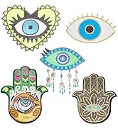 Amazon.com: INFUNLY 5pcs Evil Eye Sequin Patches Heart Evil Eyes ...