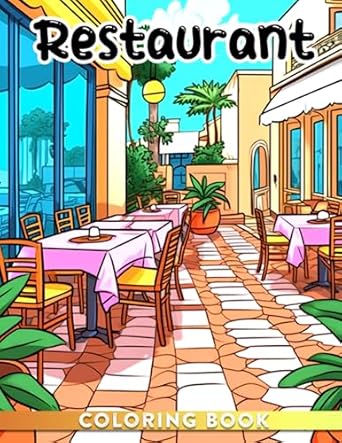Amazon.com: Restaurant Coloring Book: 30 coloring pages for kids ...