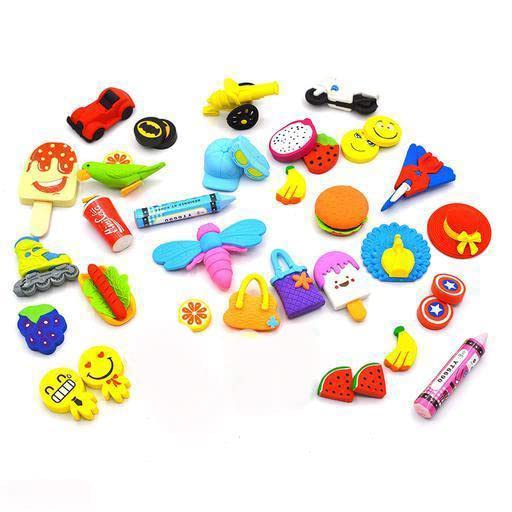 Pmw - 3D Erasers - 50 Fancy Erasers - 0.5 Inch to 1 Inch Size - Mixed ...