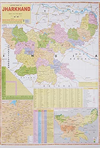 Buy JHARKHAND MAP - Jharkhand Political Map For All Govt. Exam of ...