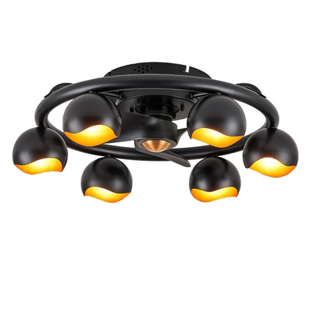 Farmhouse Ceiling Fan with Light, 6-Light Vintage Ceiling Fan with ...