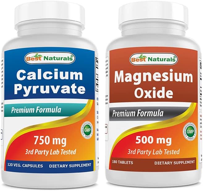 Amazon.com: Calcium Pyruvate 750 mg & Magnesium Oxide 500 mg : Health ...