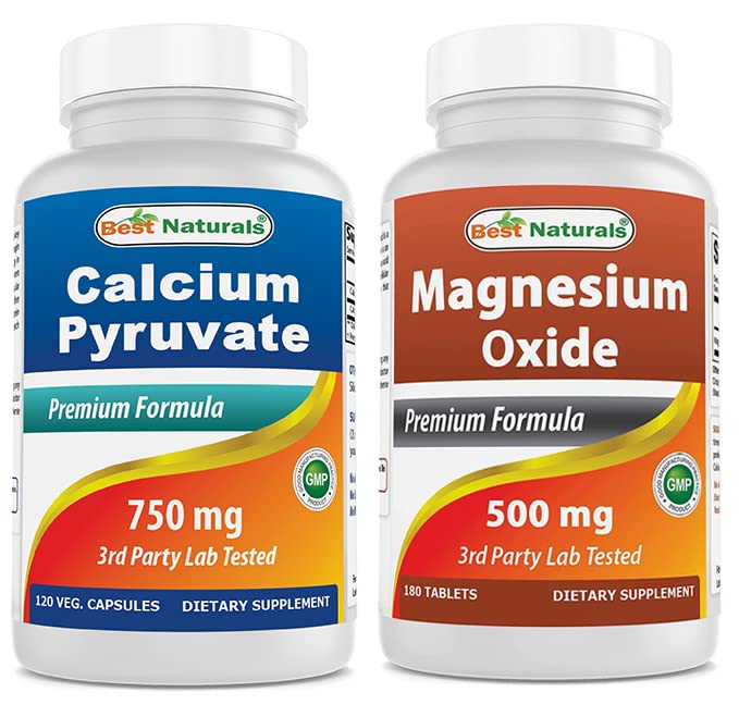 Amazon.com: Calcium Pyruvate Powder 8 OZ & Magnesium Oxide 500 mg ...