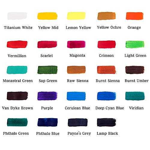 Complete Acrylic Paint Set 24 Colors, 6 Art Brushes $11.99 (20% OFF ...