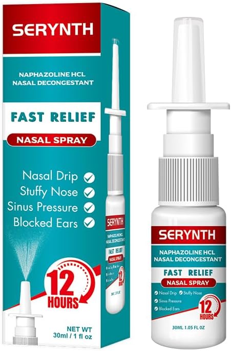Amazon.com: Nasal Spray with Naphazoline HCL Decongestant, Strength 12 ...