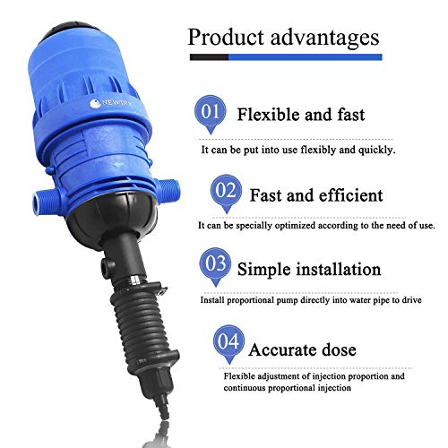 Adjustable Fertilizer Injector for Gardeners (Blue + Green)