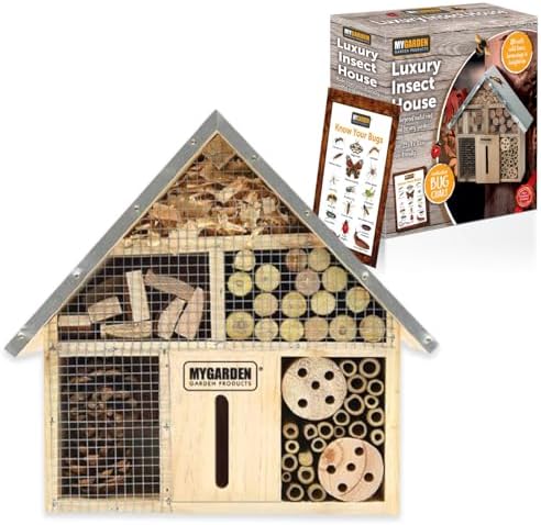 New Large Wooden Free Standing Insect Bugs Garden Hotel Home Bees ...