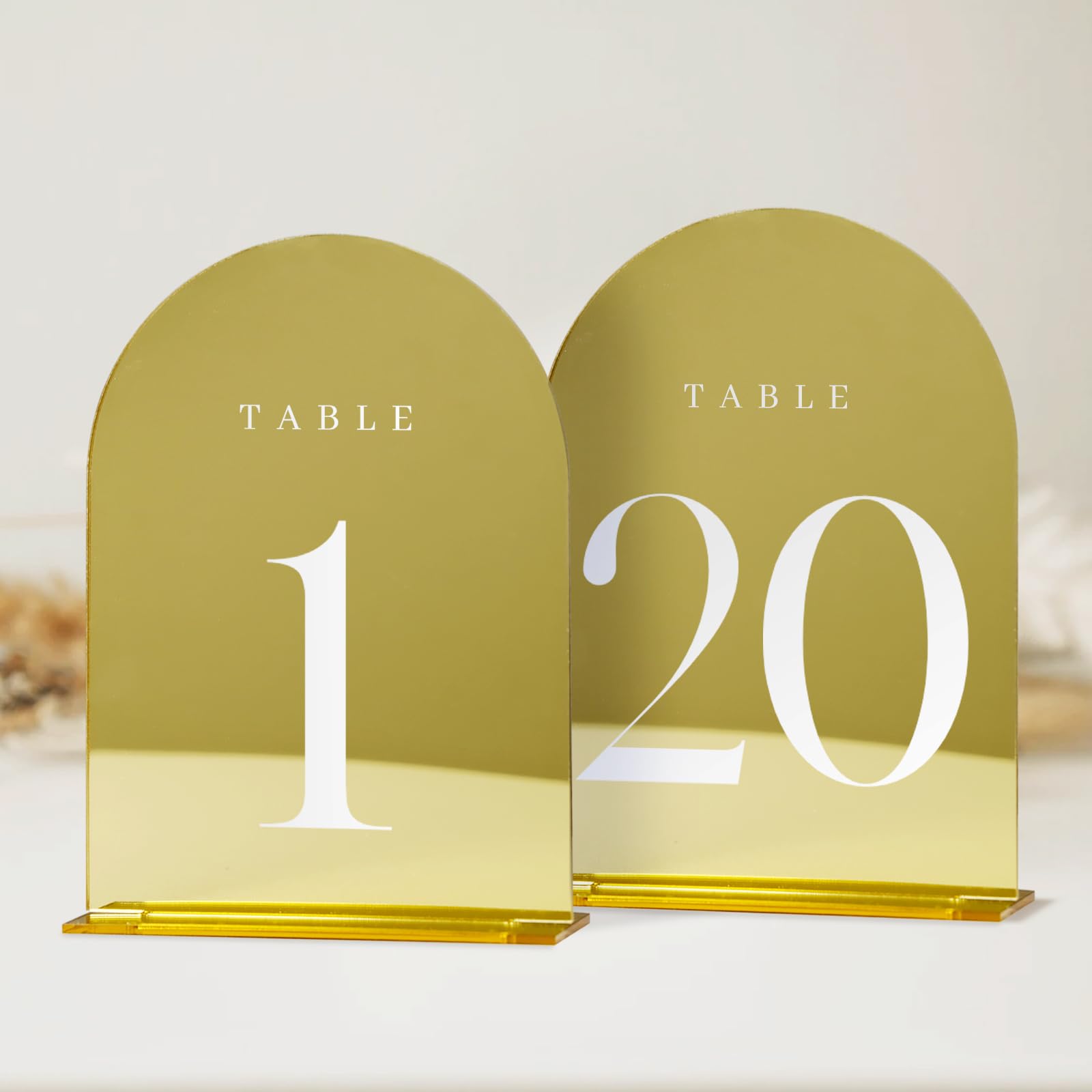Amazon.com: JINMURY Gold Mirror Table Numbers 1-20 with Stands, 20 Pack ...