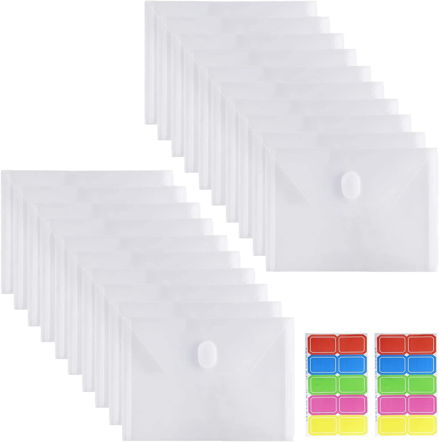 Amazon.com : YESSART 5x7 Small Plastic Envelopes Hook Loop Closure ...