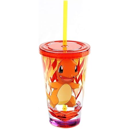 Amazon.com | Pokemon Charmander Diamond Bottom 16oz Carnival Cup ...