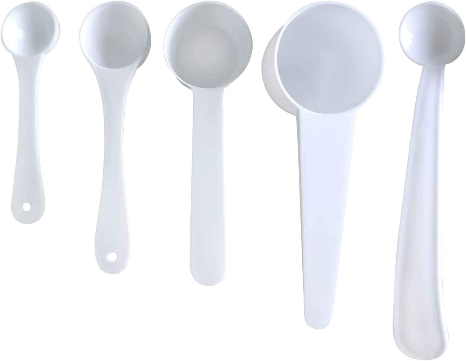 Amazon.com: shudyear Plastic Measuring Spoon Set Contains 5 (1g 2g 3g ...