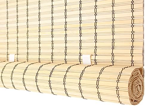 Seta Direct, Natural Cordless Bamboo Slat Roll Up Blind - 48-Inch Wide ...