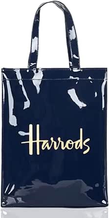 Amazon.com: Harrods Medium Logo Shopper Bag Navy Blue, Navy : Clothing ...
