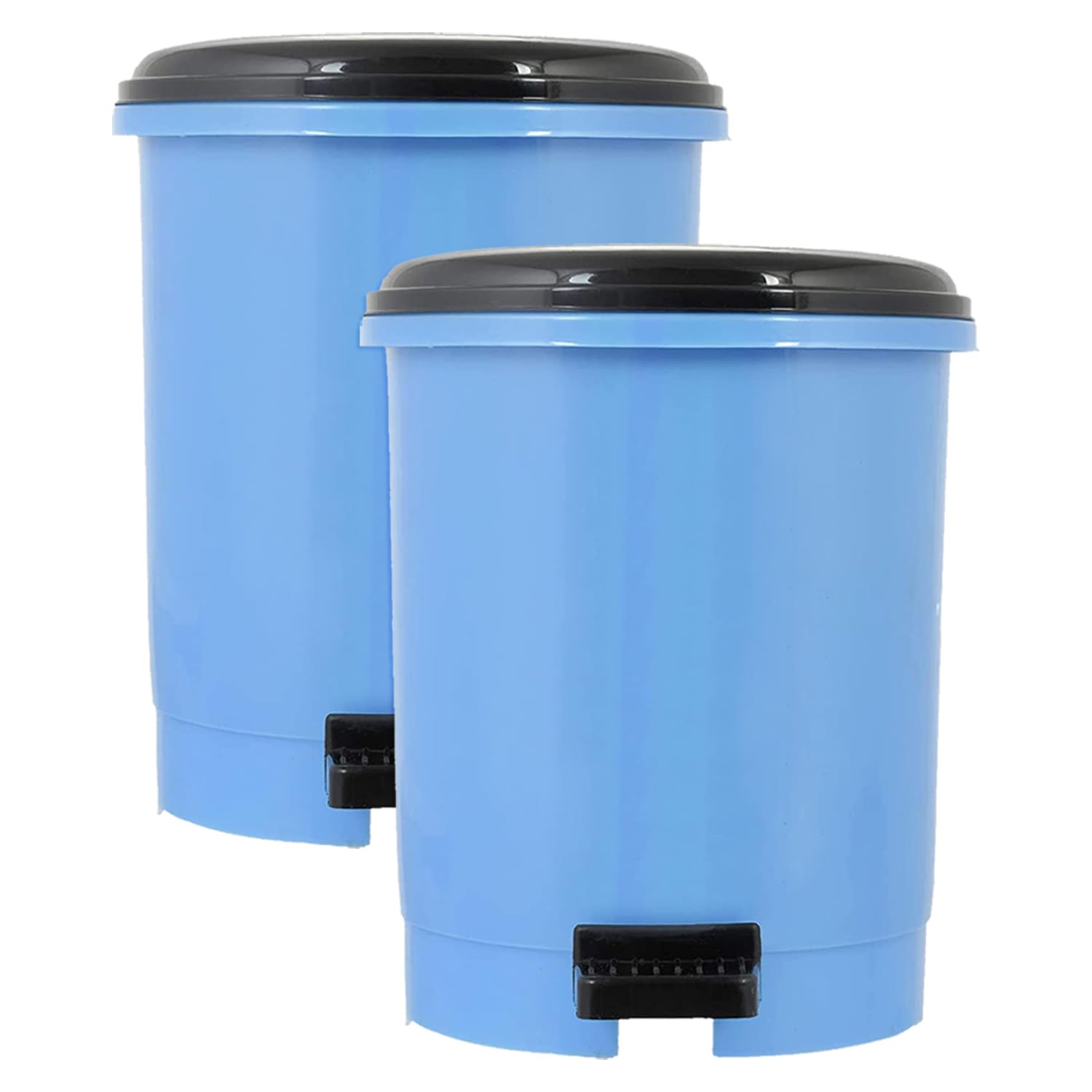Kuber Industries Plastic Small Dustbin with Lid (Pack of 2) | 2.5 LTR ...