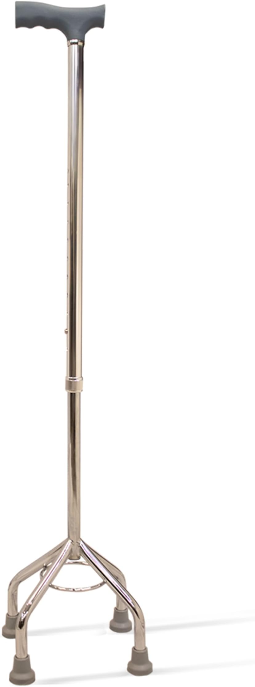 Height Adjustable quadripod Crome Walking Stick with Support Handle ...