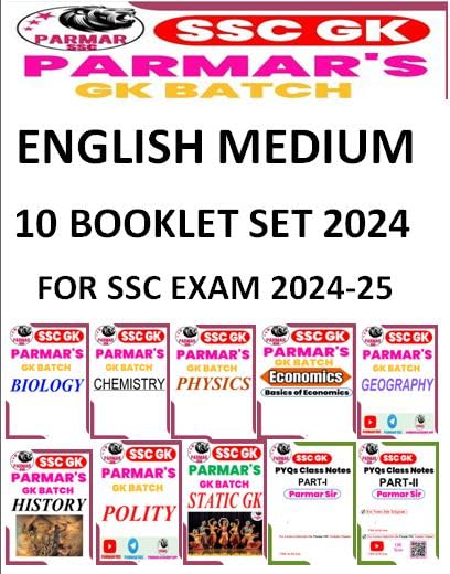Buy PARMAR.S SSC GK BATCH: 2024 ( BIOLOGY+CHEMISTRY+PHYSICS+ECONOMICS ...