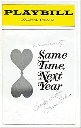 Same Time, Next Year Play Cast - Show Bill Signed 1975 with co-signers ...